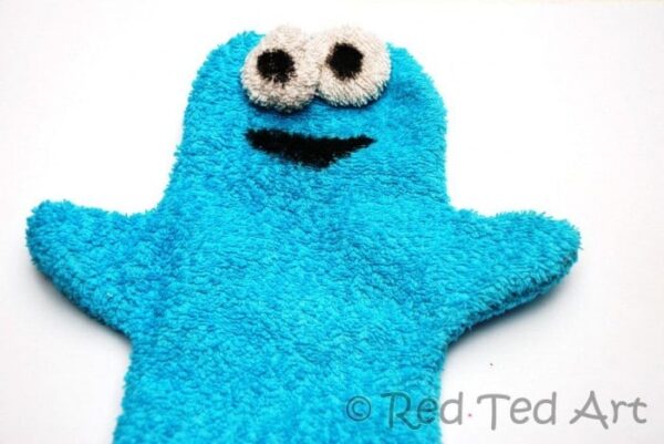 How to... make Cookie Monster Puppet Flannels - Red Ted Art - Kids Crafts