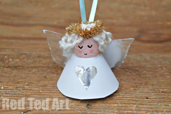 Cork Angel Craft - Red Ted Art - Kids Crafts