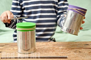 Tin Can Drums for Kids to make in 5 Minutes - Red Ted Art - Kids Crafts