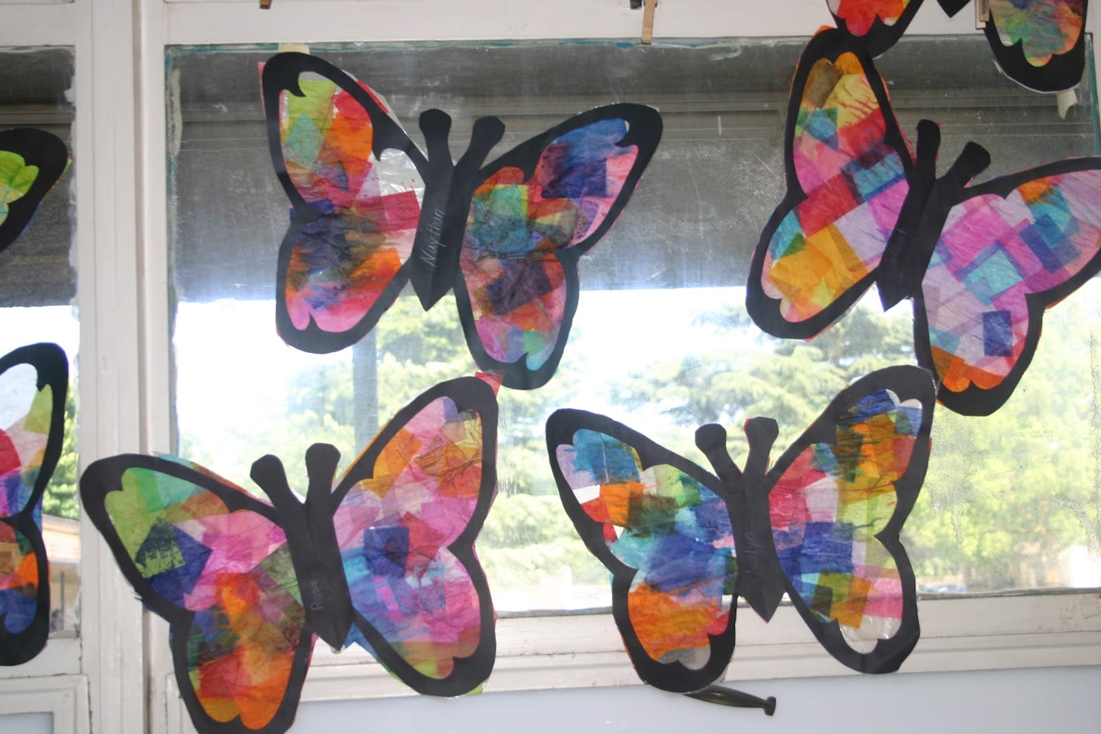 Butterfly Suncatchers Tissue Paper Craft Red Ted Art s Blog