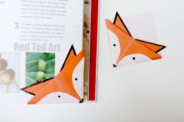 How to make an Origami Bookmark Corner Easy - RedTedArt - Easy Crafts