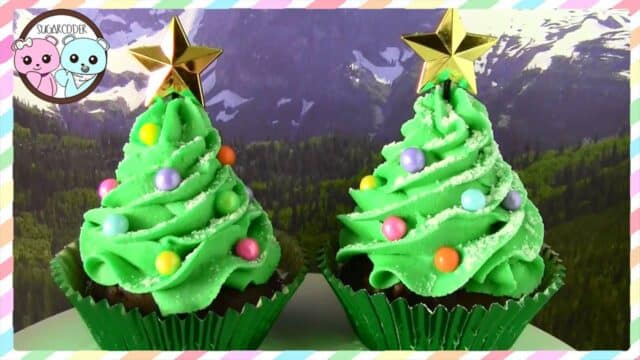 How to Make Christmas Tree Cupcakes - Red Ted Art - Kids Crafts