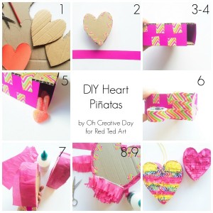 DIY Pinata Heart - Red Ted Art - Kids Crafts