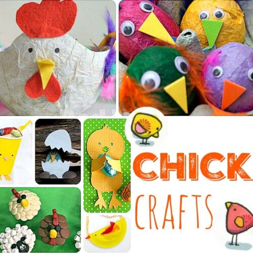 Pop Up Chick Card for Easter - Red Ted Art - Kids Crafts
