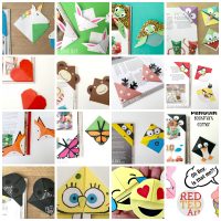 Emoji Dog Corner Bookmark - Red Ted Art - Kids Crafts