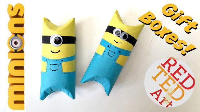 TP Roll Minion Gift Box - Red Ted Art - Kids Crafts