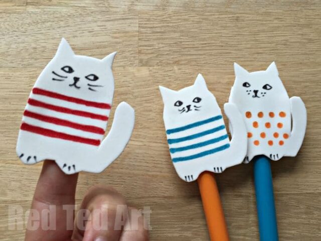 Cat Pencil Toppers - Red Ted Art - Kids Crafts