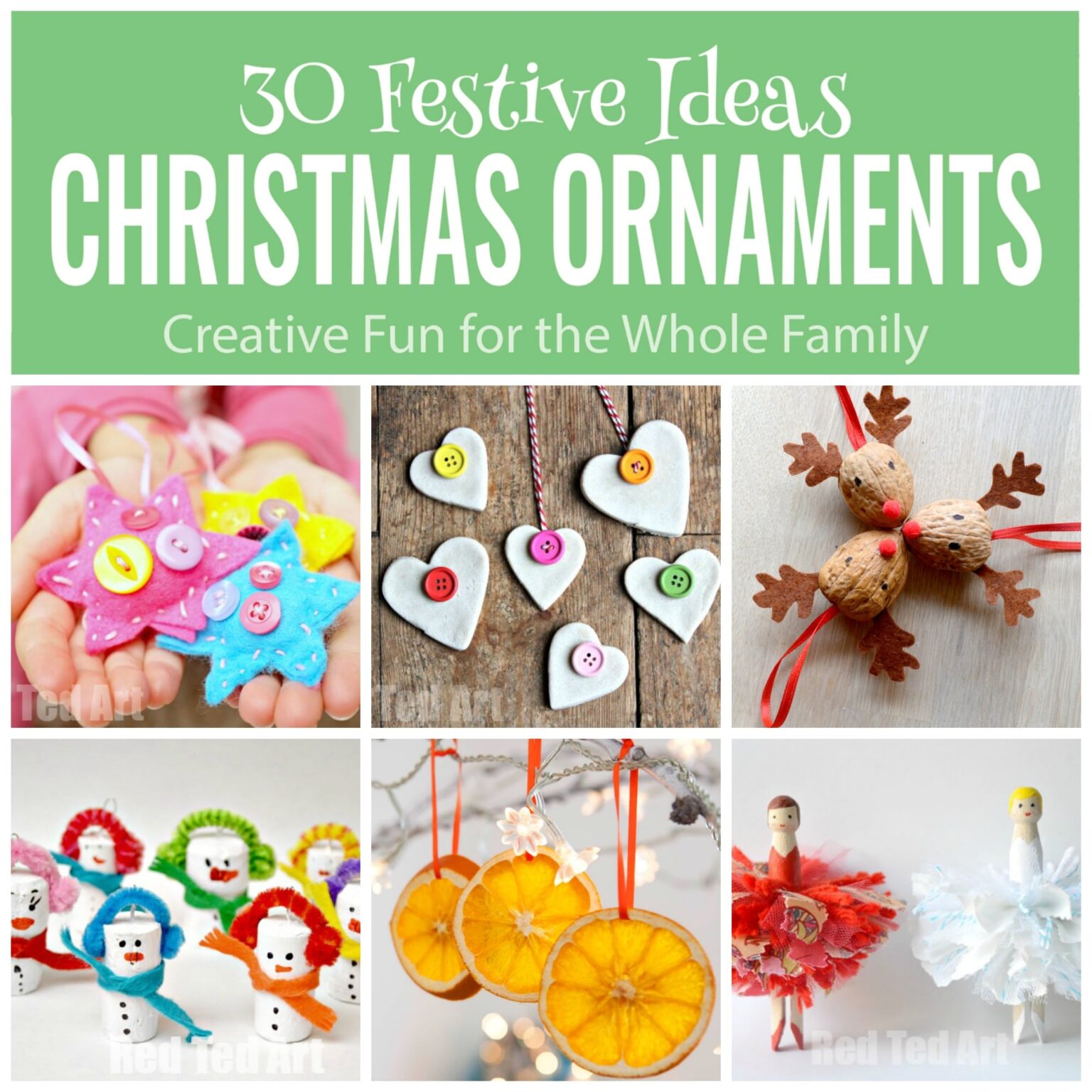 Virtual Advent Calendar - a DIY Ornament A Day - Red Ted Art - Kids Crafts