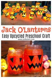 Easy Halloween Lanterns - Jack O'Lantern Crafts - Red Ted Art