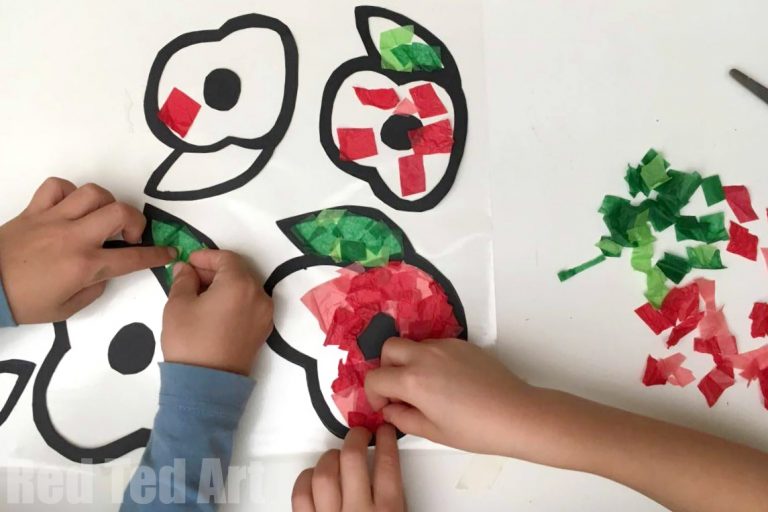 Poppy Suncatchers for Preschoolers - Red Ted Art - Kids Crafts
