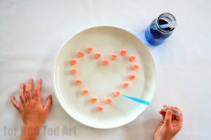 STEAM Valentines - Fizzy Heart Science - Red Ted Art - Kids Crafts
