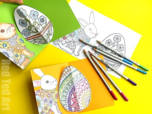 Easy Pop Up Easter Card DIY - Red Ted Art - Kids Crafts