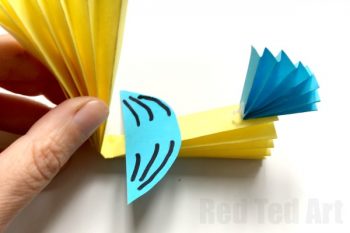 Paper Fan Fish - Red Ted Art - Kids Crafts