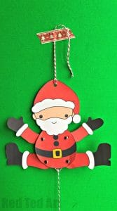 Santa Paper Puppet - Red Ted Art - Kids Crafts
