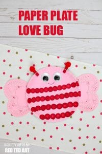 Bee Mine Paper Plate Valentines - Red Ted Art - Kids Crafts