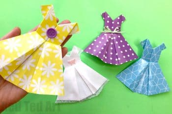 How to make an Origami Dress easy - Red Ted Art