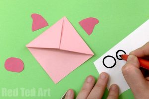 Pig Corner Bookmark - Red Ted Art - Kids Crafts
