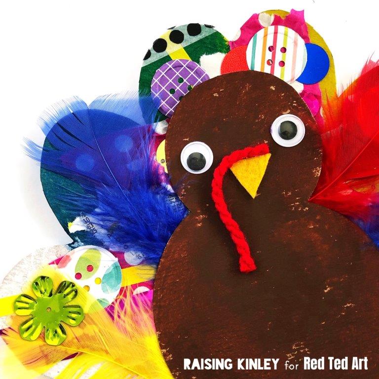 Cardboard Turkey Craft for Preschoolers - Red Ted Art - Kids Crafts
