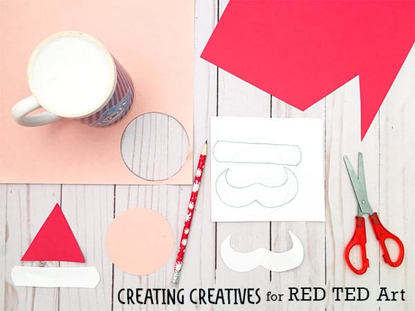 Paper Lantern Santa Craft for Kids - Christmas Fun with RedTedArt
