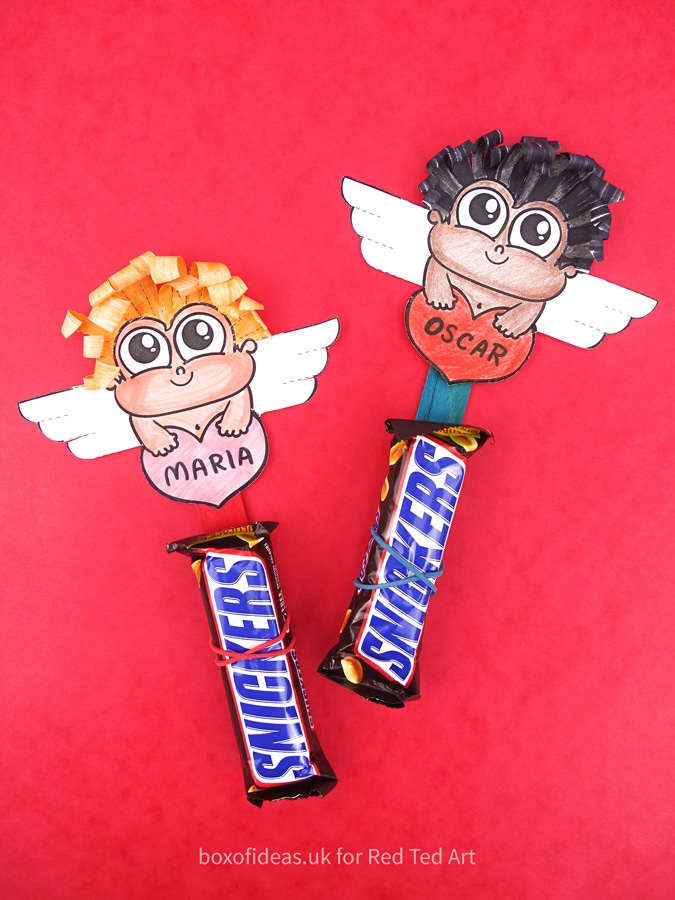 Paper Cupid Gift for Valentines - Red Ted Art