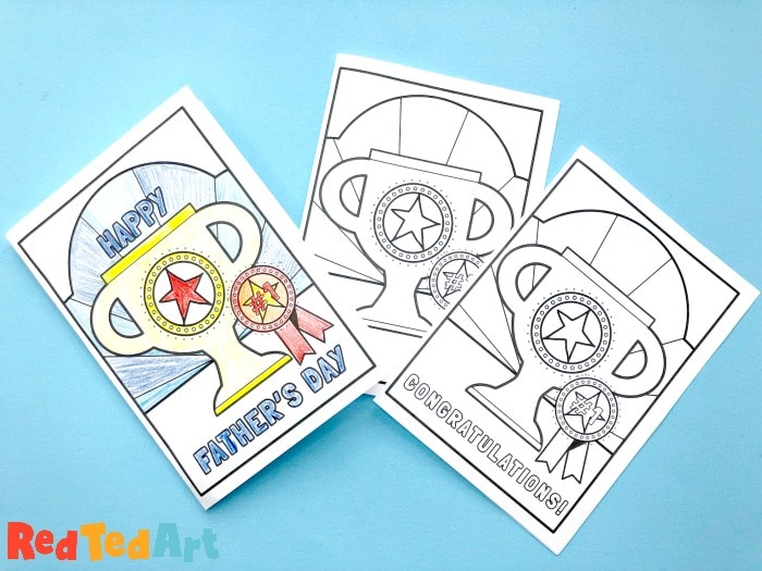 Printable Pop Up Trophy Cards - Red Ted Art - Make crafting with kids ...