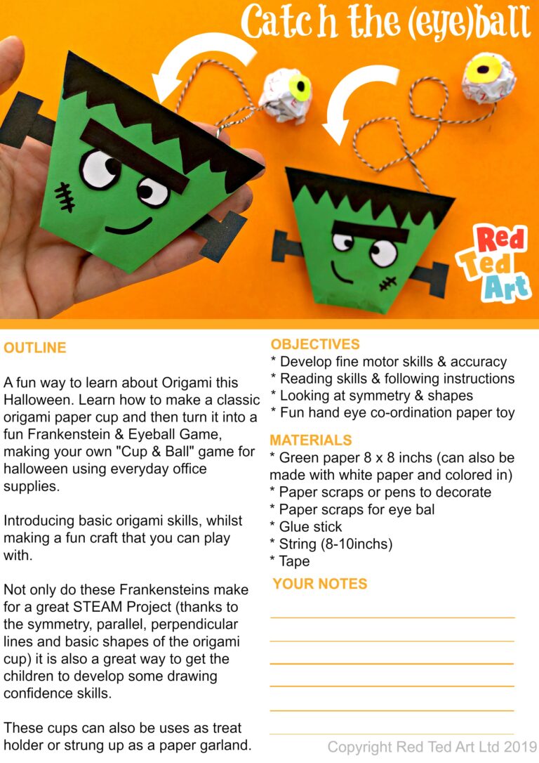 Frankenstein Cup & Ball Game for Halloween