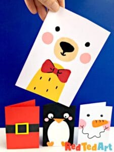 Super Simple Ted Card Design - Red Ted Art - Kids Crafts