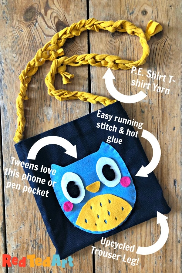 How to Sew an Owl Bag with Pocket - Red Ted Art - Kids Crafts