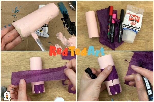 Toilet Paper Roll Ballerina or Sugar Plum Fairy - Red Ted Art - Kids Crafts