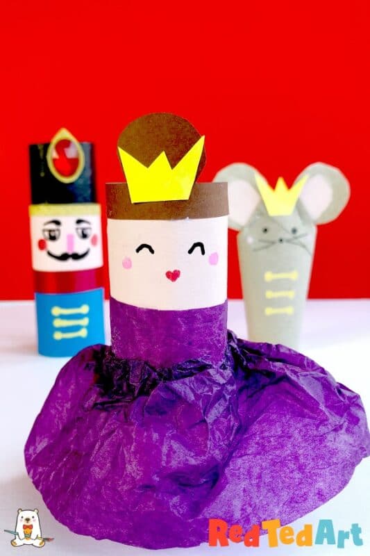 Toilet Paper Roll Ballerina or Sugar Plum Fairy - Red Ted Art - Kids Crafts