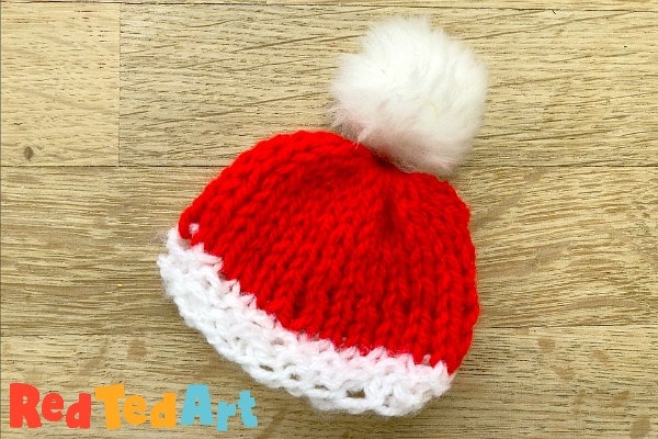 How to Knit a Mini Hat for Beginners - Red Ted Art - Kids Crafts