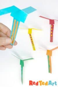 Easy Paper Helicopter DIY - STEM for Kids - Red Ted Art - Kids Crafts