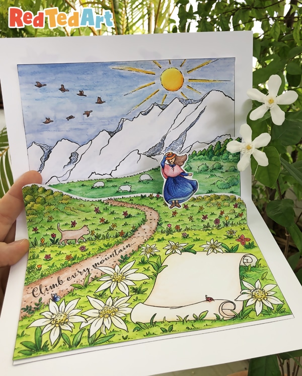 The Sound of Music Pop Up Card - Red Ted Art - Kids Crafts