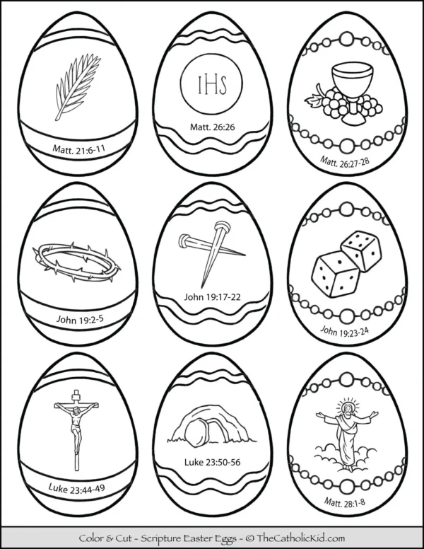 Easter Story Coloring Pages