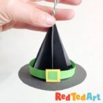 3d Paper Witch's Hat Decoration - Red Ted Art - Paper Halloween Crafts