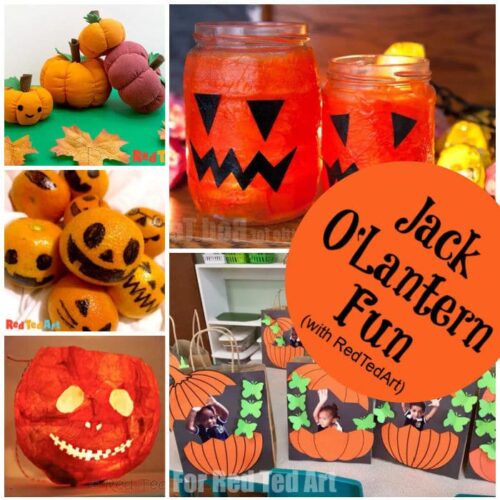 Jack O'Lantern Crafts for Kids - Red Ted Art - Easy Halloween Crafts