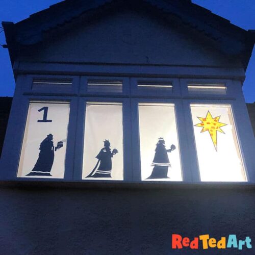 Christmas Window Three Kings For our Living Advent Calendar