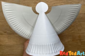 Easy Paper Plate Angel Craft for Kids - Red Ted Art - Easy Christmas Craft