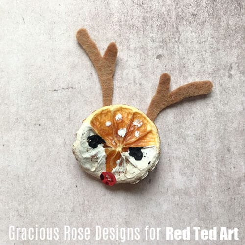 Easy Dried Orange Slice Reindeer for Kids - Red Ted Art - Easy Christmas