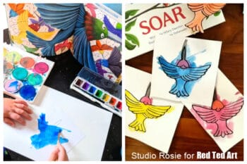 Easy Flapping Birds Paper Craft - Red Ted Art - STEAM fun