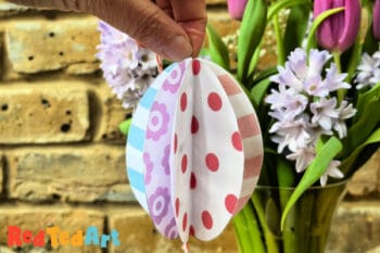 3d Paper Easter Egg Ornaments - Red Ted Art - Easy Crafts for All