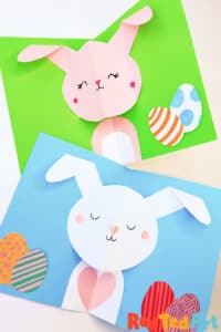 Pop-Up Bunny Easter Card - Red Ted Art - Easy Kids Crafts