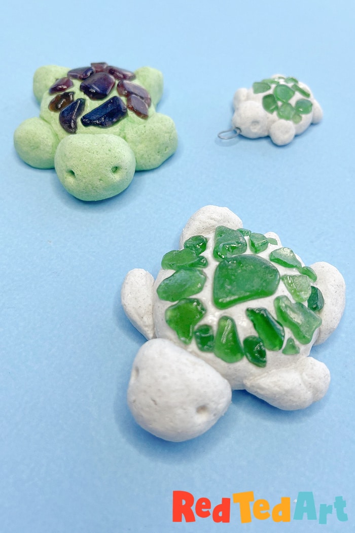 Easy Sea Glass Turtle Craft Idea - Red Ted Art - Easy Kids Crafts