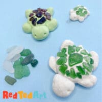 Easy Sea Glass Turtle Craft Idea - Red Ted Art - Easy Kids Crafts