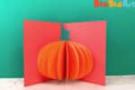 Pop Up Pumpkin Card for Halloween - Red Ted Art - Paper Crafts