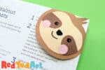 DIY Sloth Bookmark Corner - Red Ted Art - Easy Kids Crafts