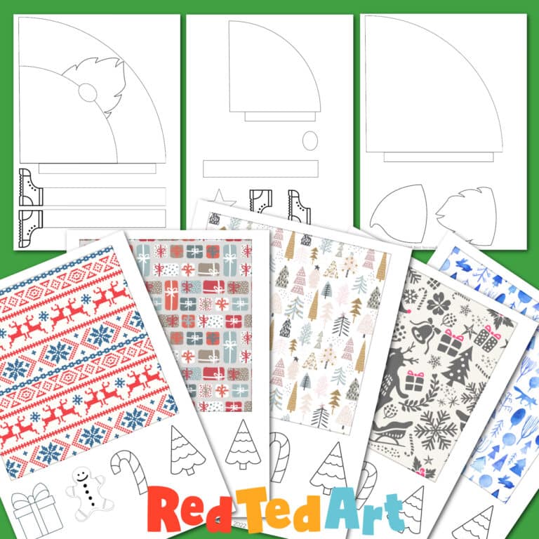 3d Paper Christmas Gnomes - Red Ted Art - Kids Crafts