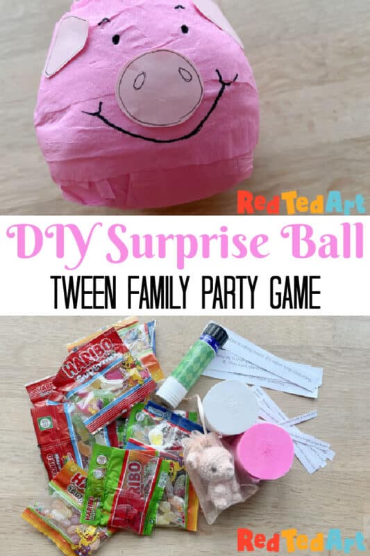 DIY Party Surprise Ball & Game - Red Ted Art - Kids Crafts