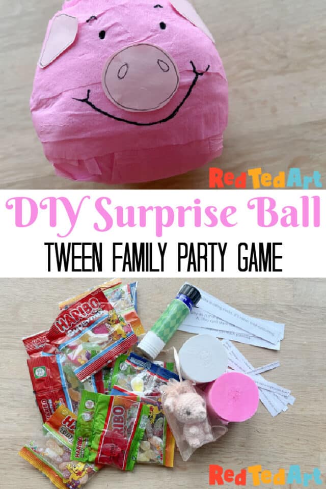 DIY Party Surprise Ball & Game - Red Ted Art - Kids Crafts