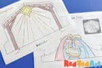 3d Nativity Coloring Page Printable - Red Ted Art - Kids Crafts